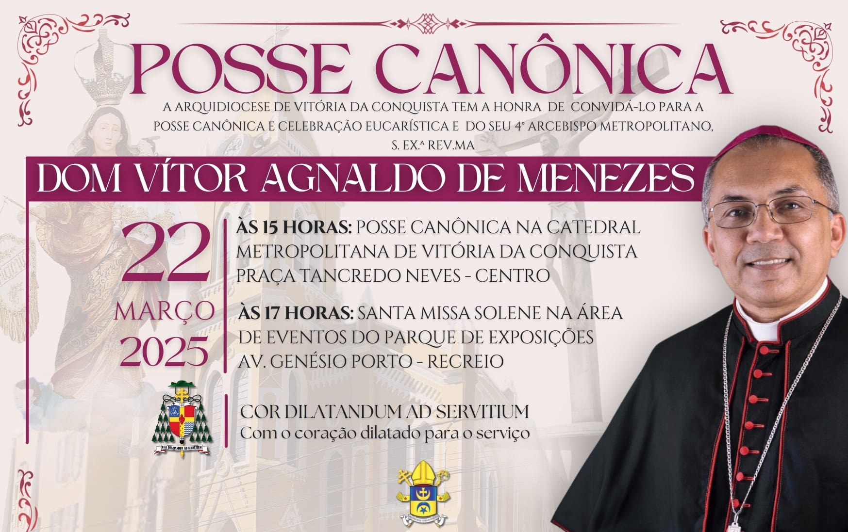 Convite para a posse canônica e Celebração Eucarística de início do ...